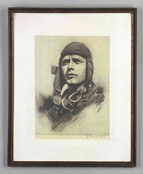 J. Knowles Hare | Charles Lindbergh Etching Print | MutualArt