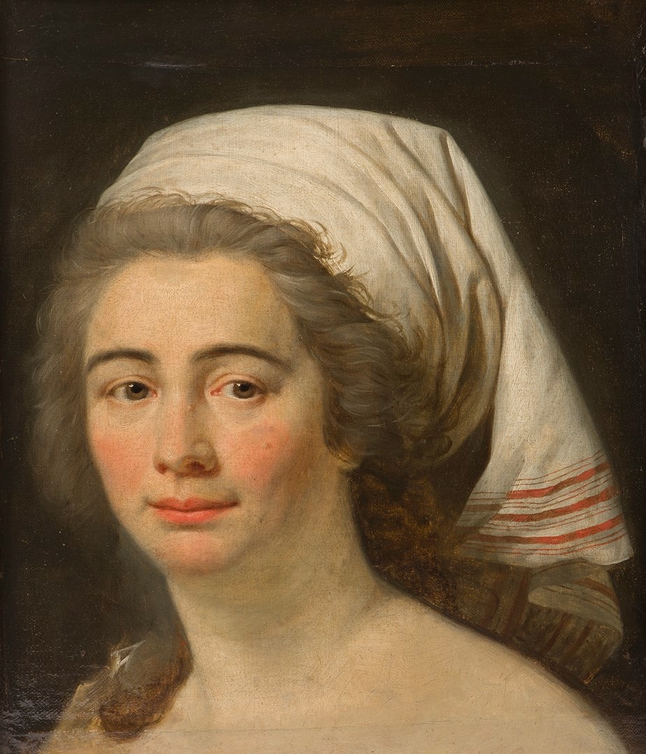 French School, 19th Century | Portrait de femme au fichu | MutualArt