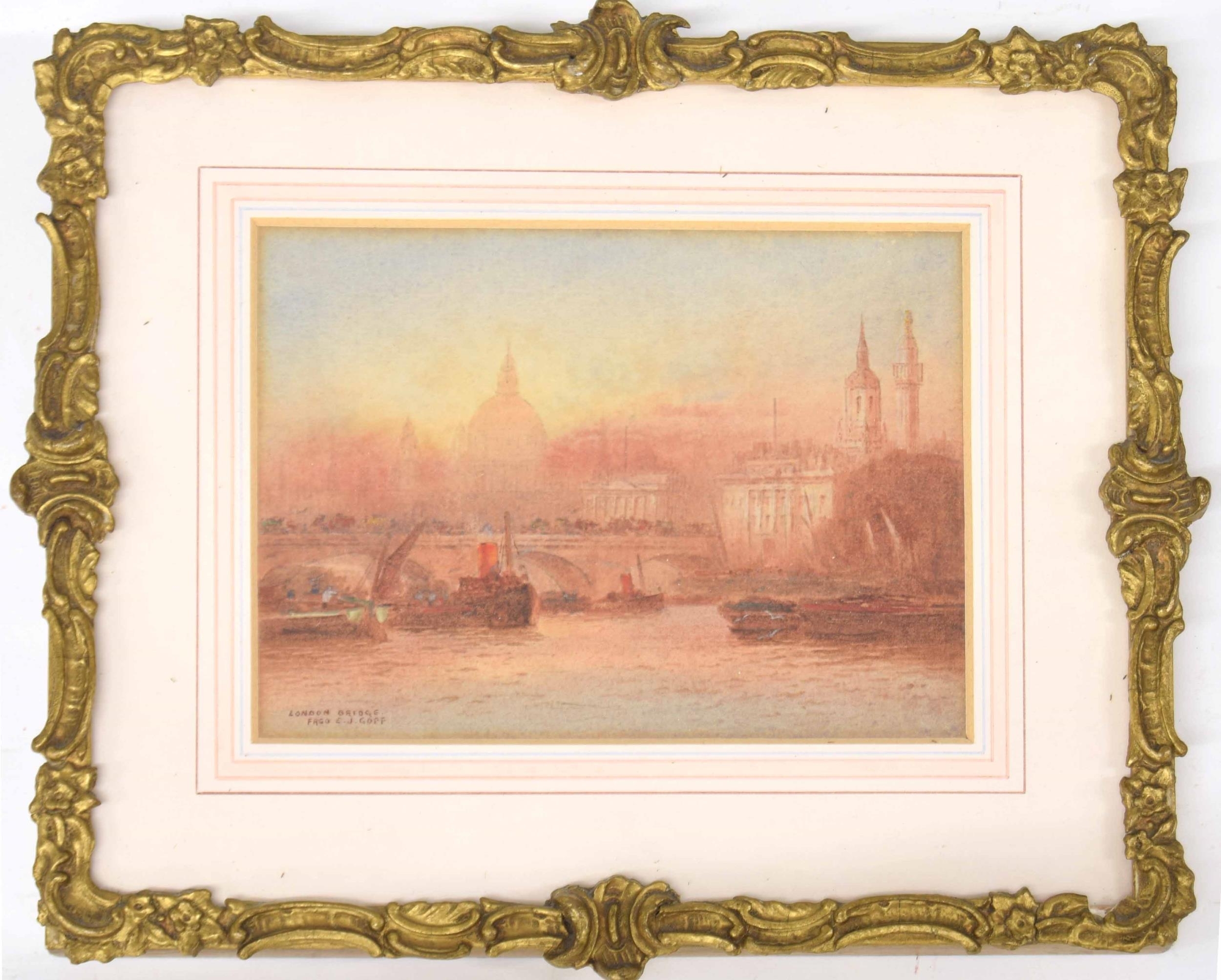 Frederick Edward Joseph Goff | London Bridge at Sunset | MutualArt