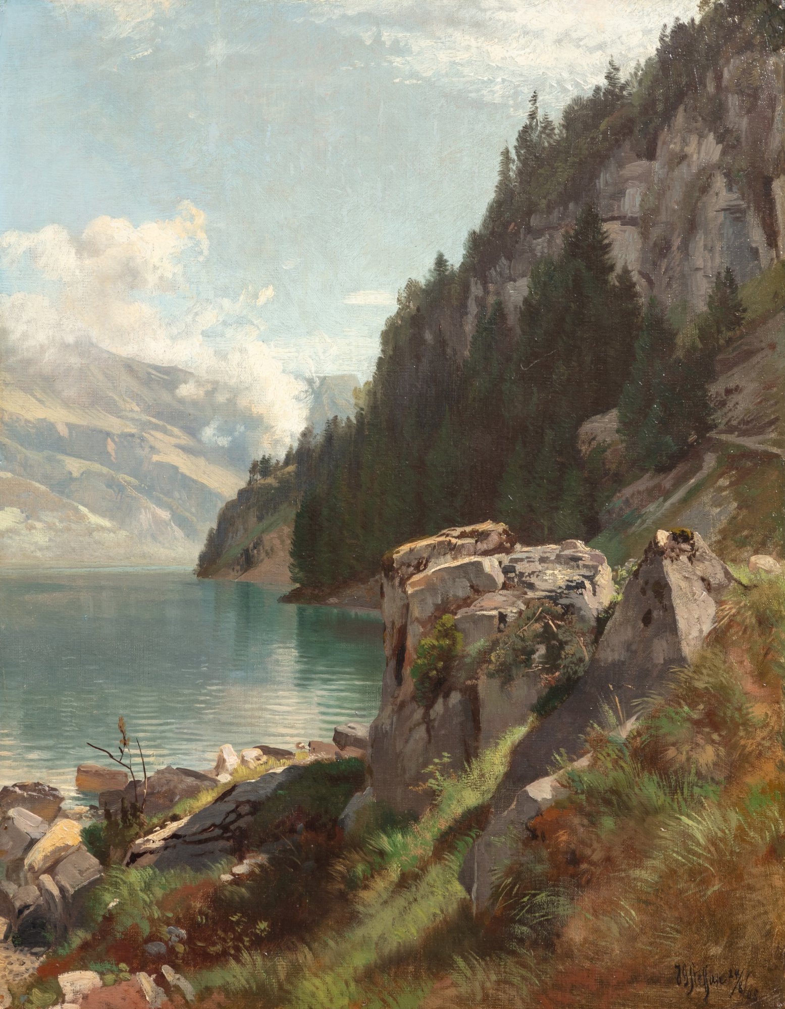 Johann Gottfried Steffan | Etude du lac Brienz | MutualArt