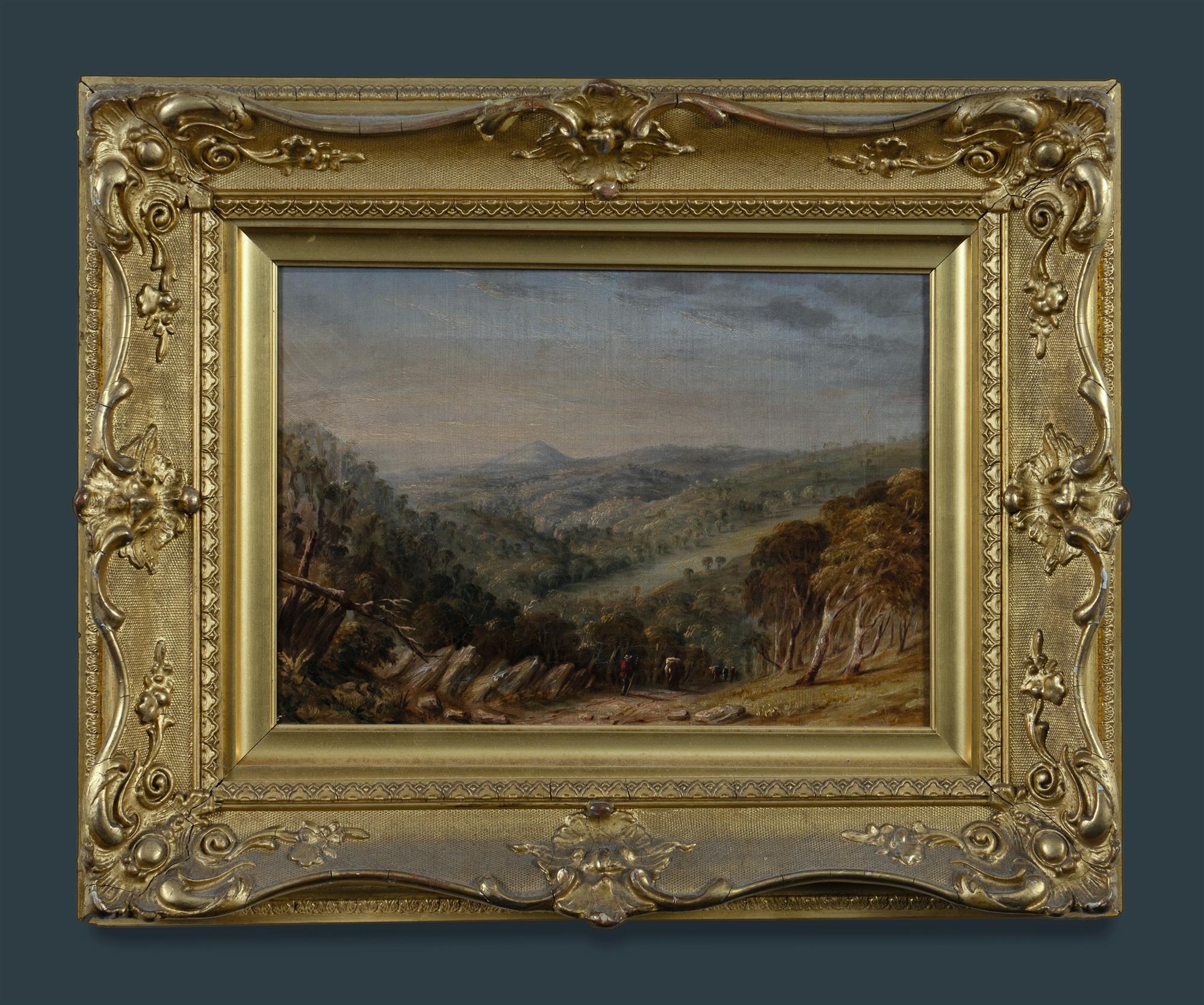 George Peacock | Australian Landscape with Travellers on a Path, 1852 ...