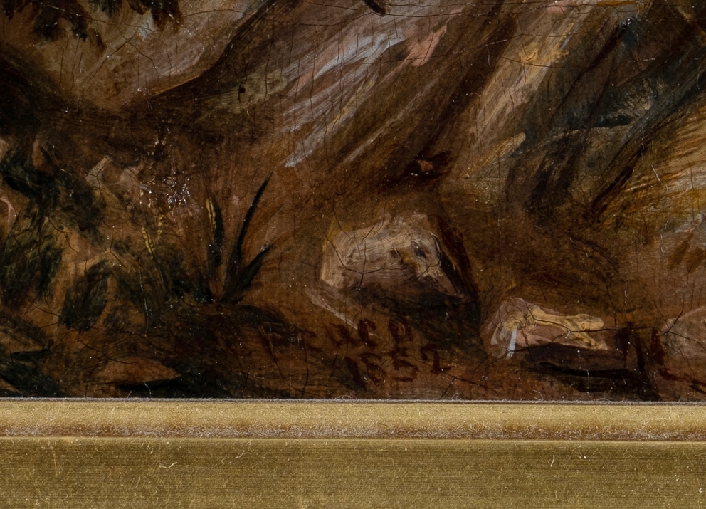 George Peacock | Australian Landscape with Travellers on a Path, 1852 ...