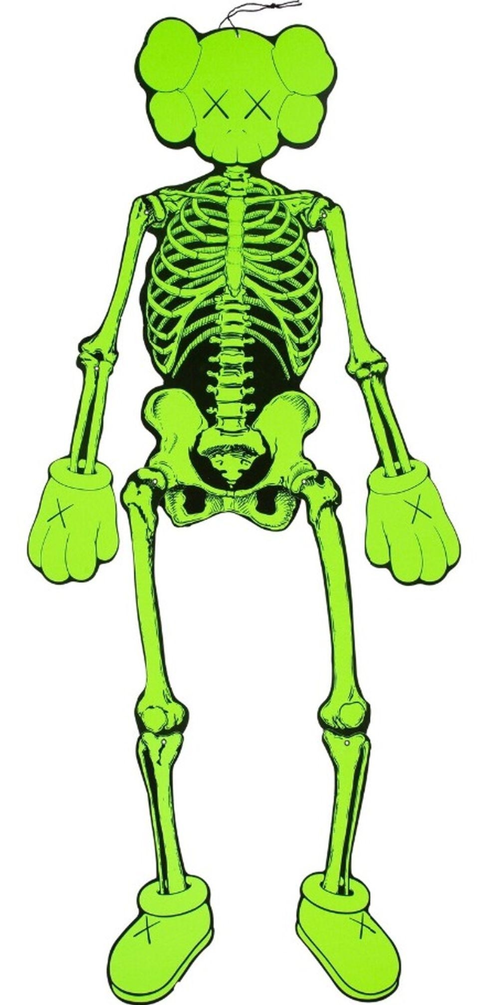 KAWS | Companion Skeleton (Large Green) | MutualArt