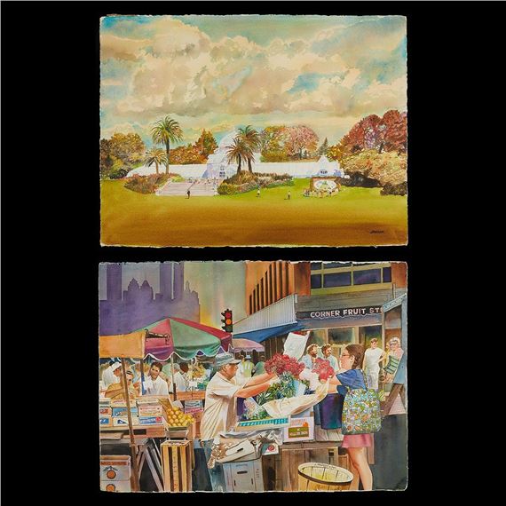 Joseph E. Frederic | One painting depicting a conservatory or ...