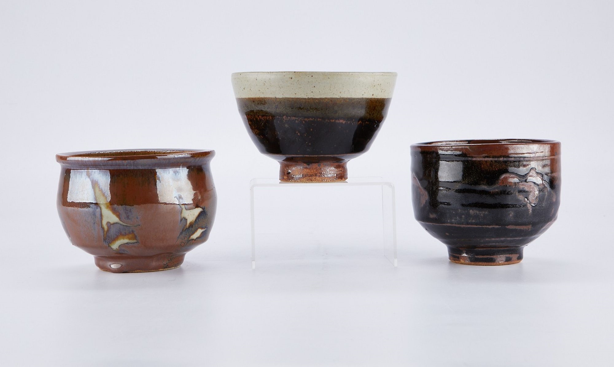Warren MacKenzie | Three studio pottery ceramic bowls | MutualArt