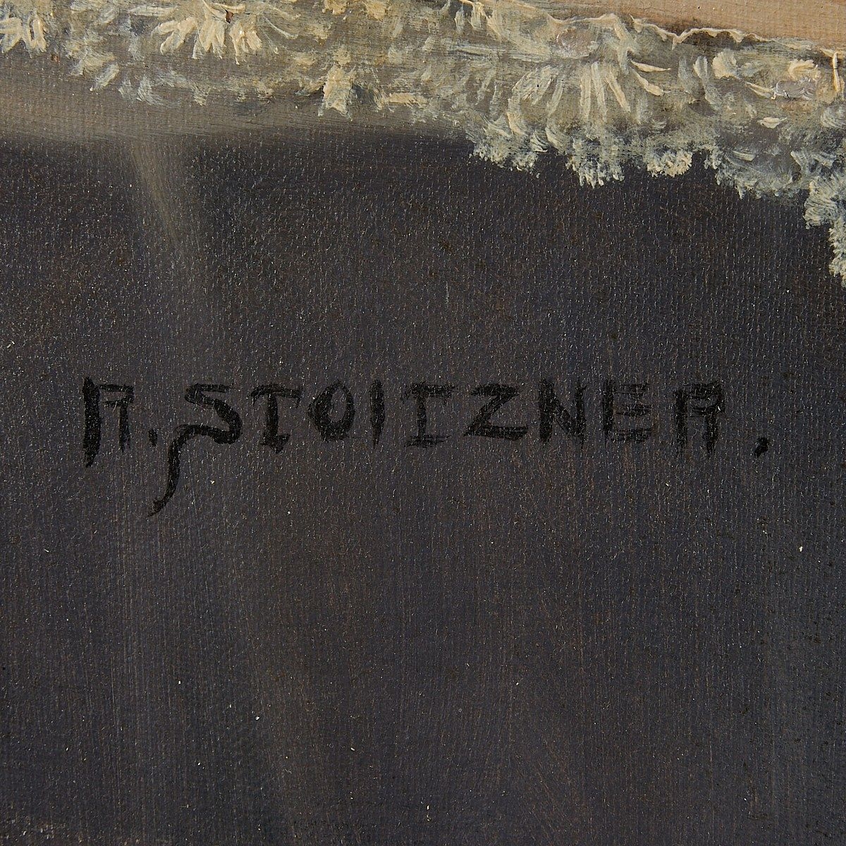 Rudolf Stoitzner | Depicting a still life with flowers and fruits on a ...