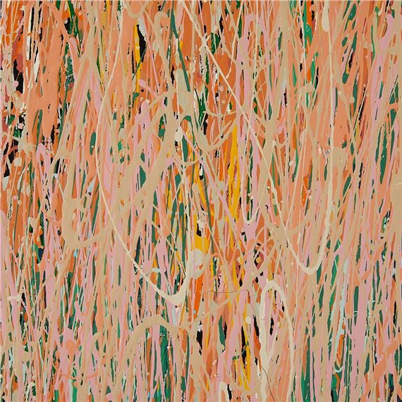 Jackson Pollock | Vintage Jackson Pollock Style Oil on Canvas Drip Painting | MutualArt