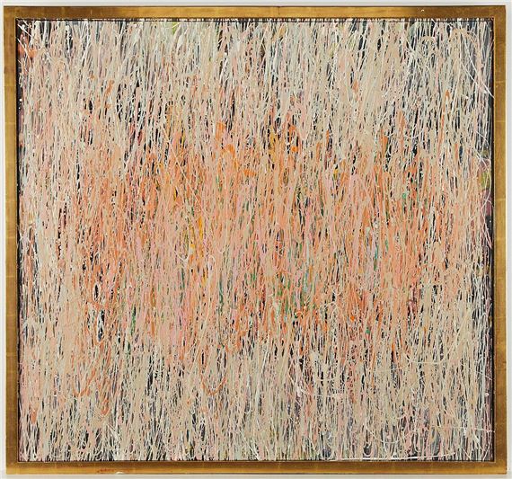 Jackson Pollock | Vintage Jackson Pollock Style Oil on Canvas Drip Painting | MutualArt