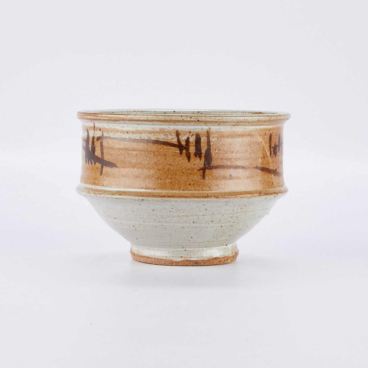 Warren MacKenzie | Studio pottery ceramic high rimmed bowl. | MutualArt
