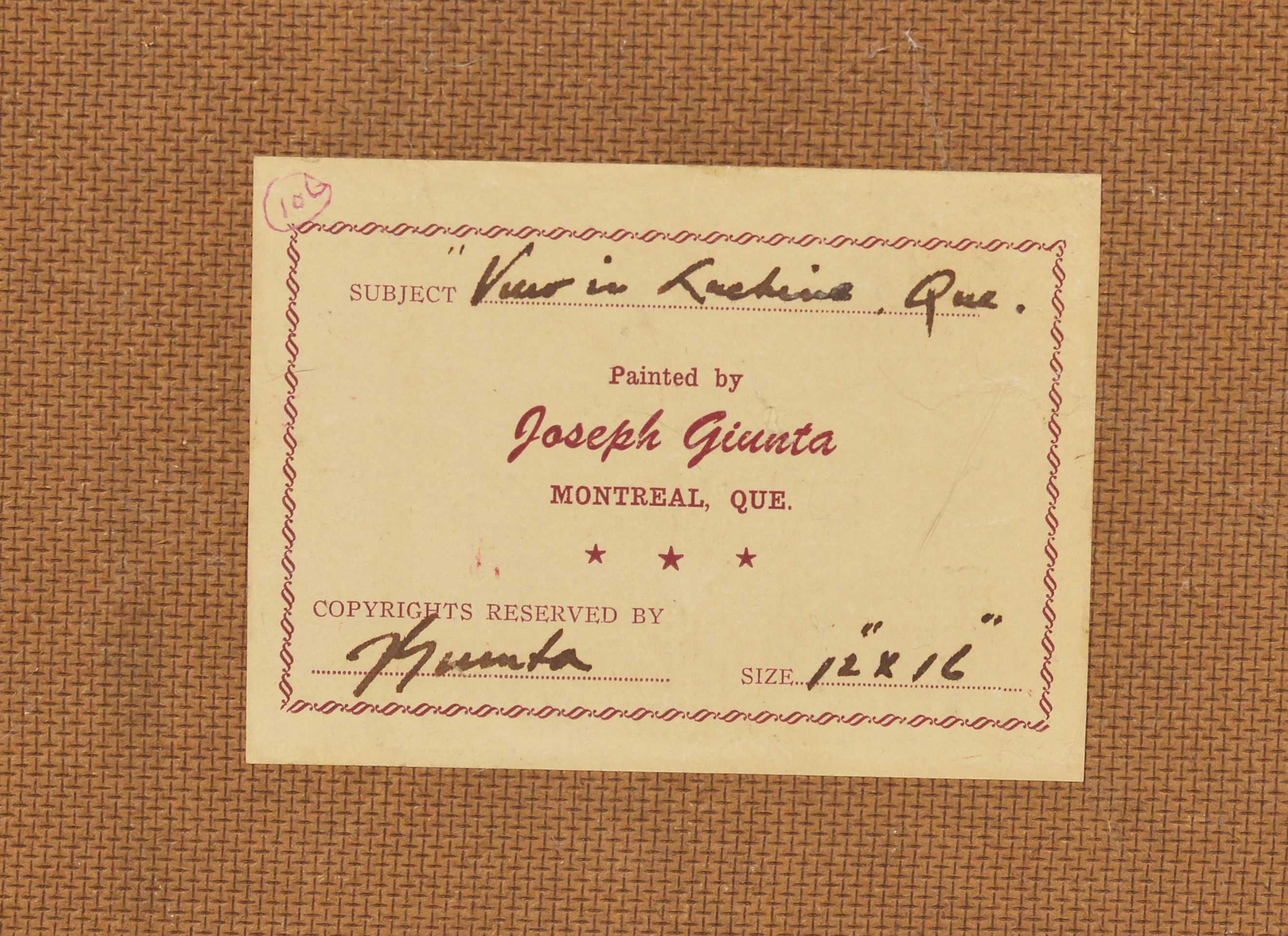 Joseph Giunta | View in Lachine, Que. | MutualArt