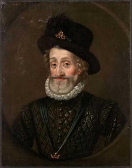 French School, 18th Century | Portrait of Henri IV in bust in a painted ...