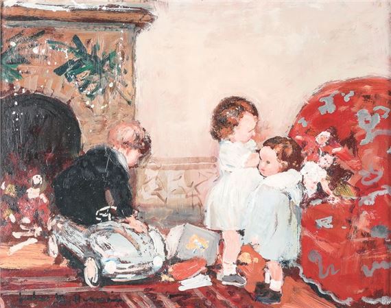 Jules René Hervé | The children of April playing | MutualArt