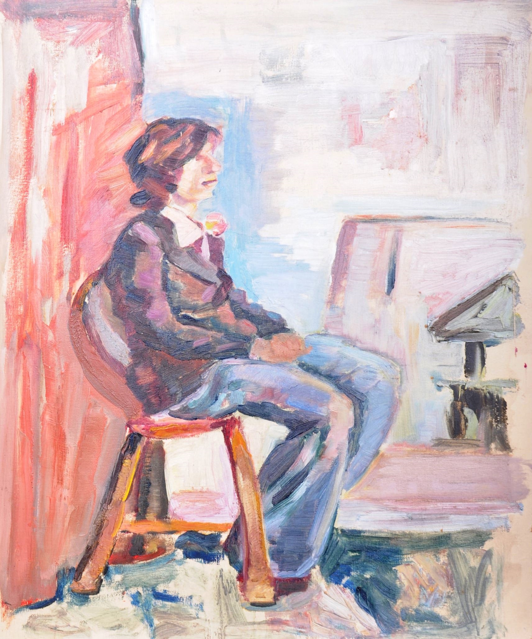 Dorien Levine | Portrait study of a seated lady (Early 2000s) | MutualArt