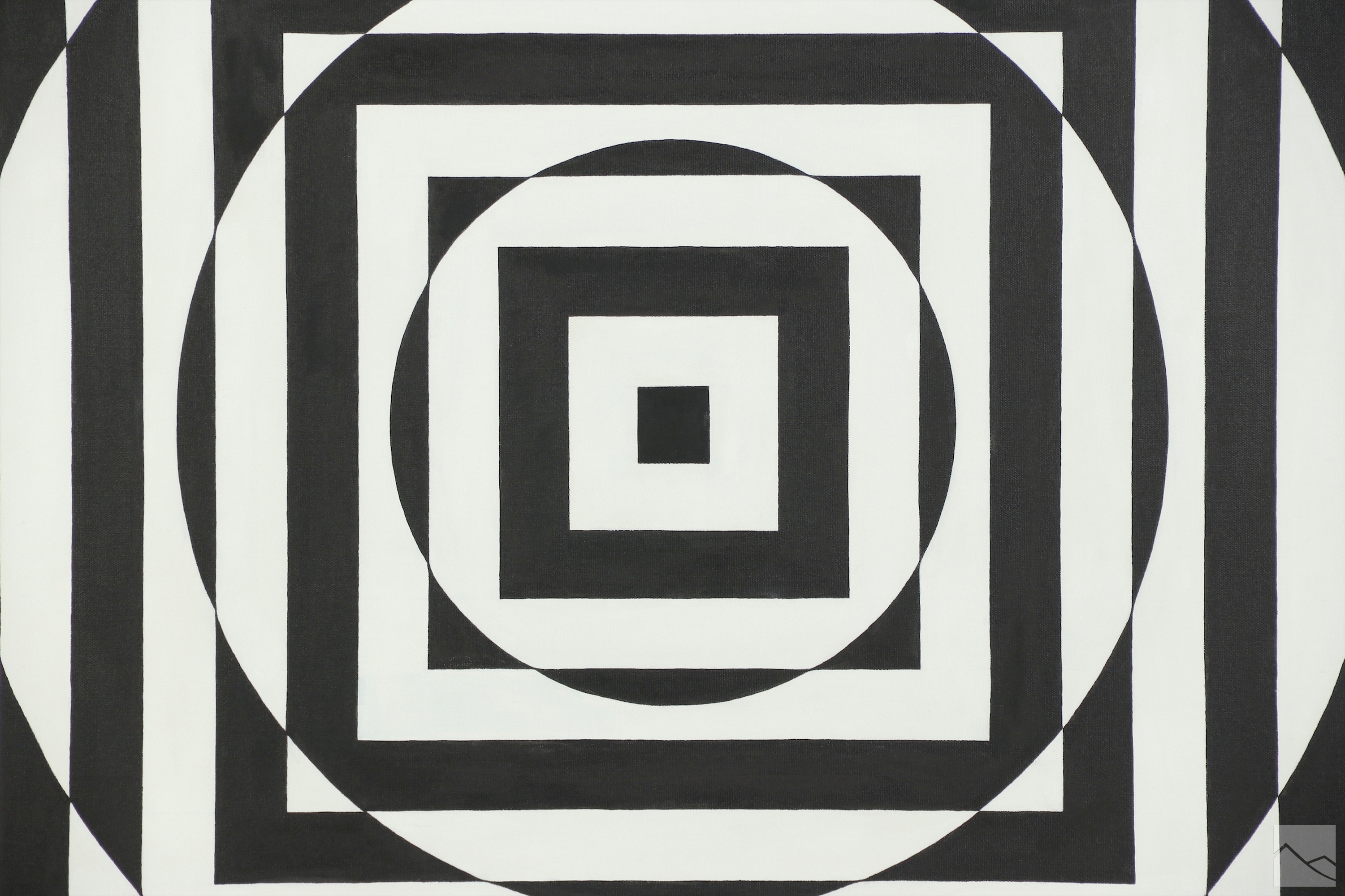 Tim Ray Fisher | Modern Op Art work depicting black and white geometric ...
