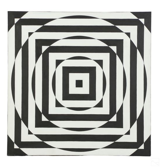 Tim Ray Fisher | Modern Op Art work depicting black and white geometric ...