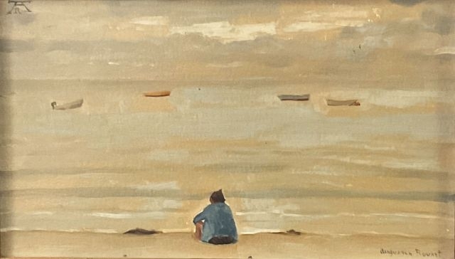 Augustin Rouart | Jeune femme assise devant la mer | MutualArt