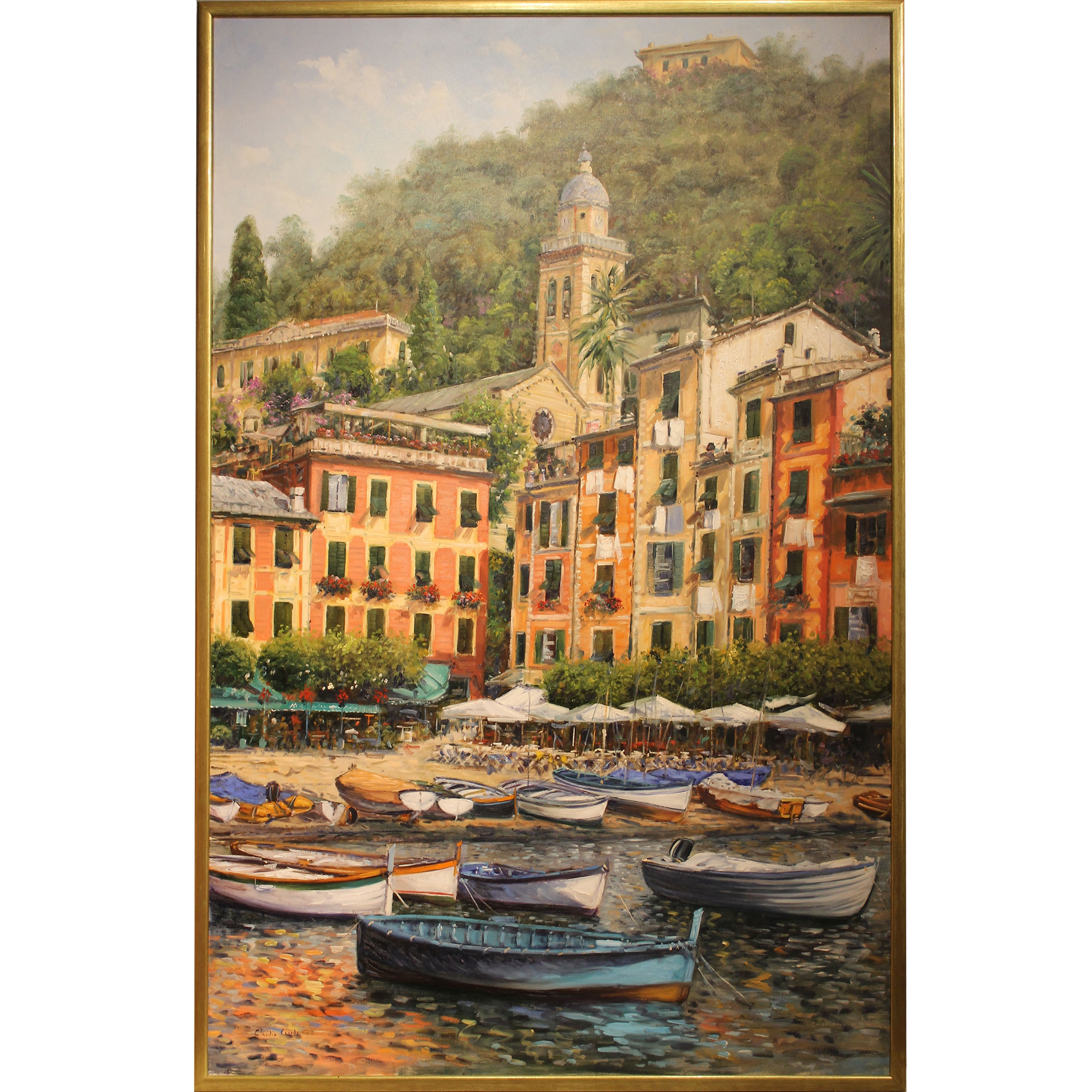 Claudio Ciardi | Rowing boats in Portofino | MutualArt