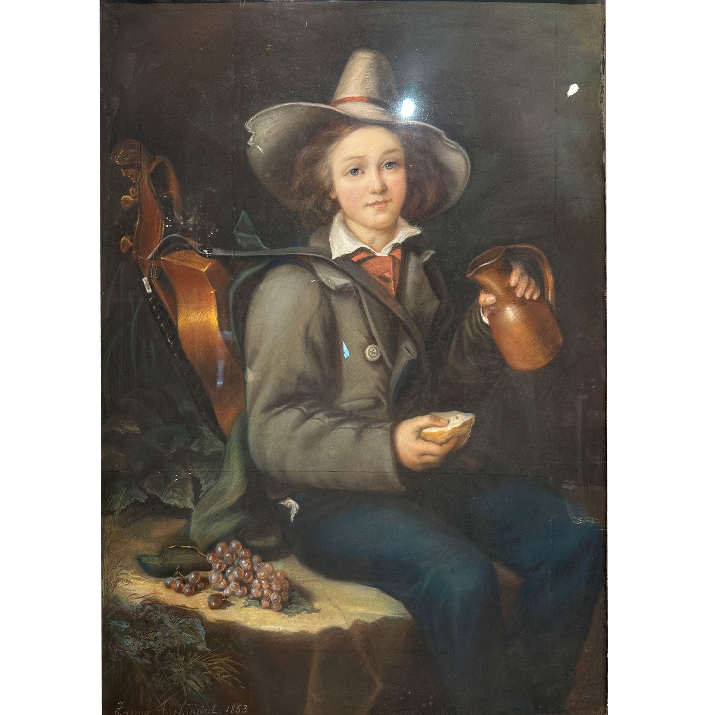 French School, 19th Century | The hurdy-gurdy player (1853) | MutualArt