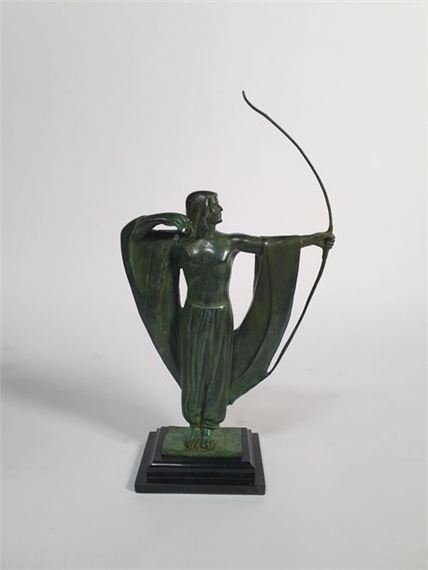 Alexander Kelety | ARCHER in profile bandaging his bow | MutualArt