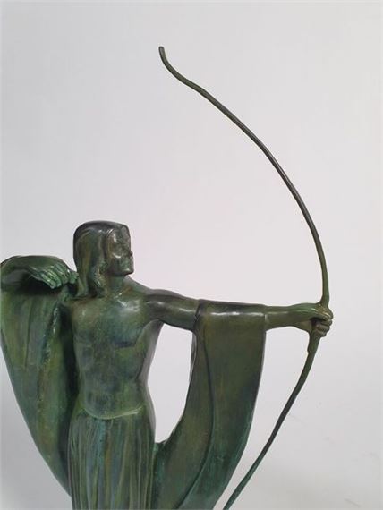 Alexander Kelety | ARCHER in profile bandaging his bow | MutualArt