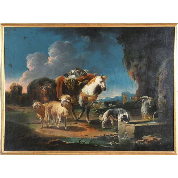 Philipp Peter Roos | L’arrivée de la caravane à la fontaine | MutualArt