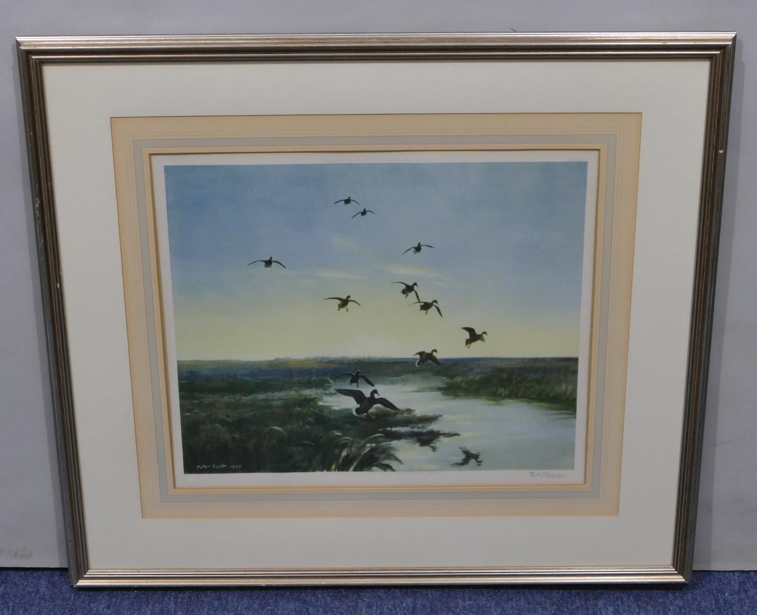 Peter Markham Scott | Mallards Arriving at Dusk | MutualArt
