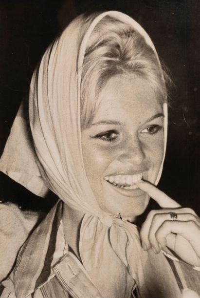 Brigitte Bardot | Portrait of Brigitte Bardot with a scarf (1958 ...