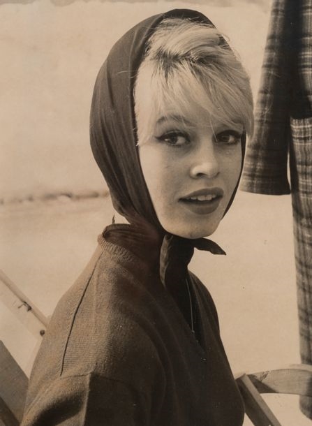Brigitte Bardot | Portrait of Brigitte Bardot with a scarf (1958 ...