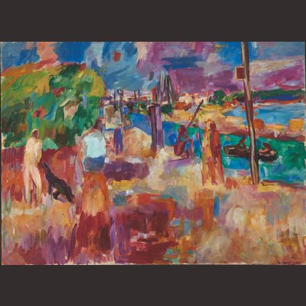 Manfred Henninger | Südliche Hafenansicht. (1956) | MutualArt