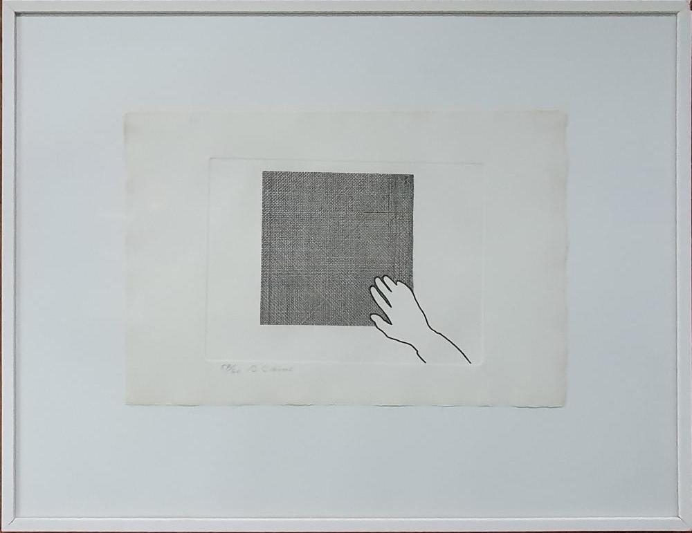 Roger Raveel | Roger Raveel - hand and square (1971) | MutualArt