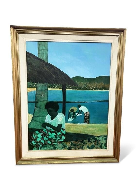 Ray Crooke | Village Scene (1997) | MutualArt