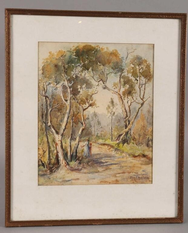 Elise Middleton | Untitled, Two figures on road | MutualArt