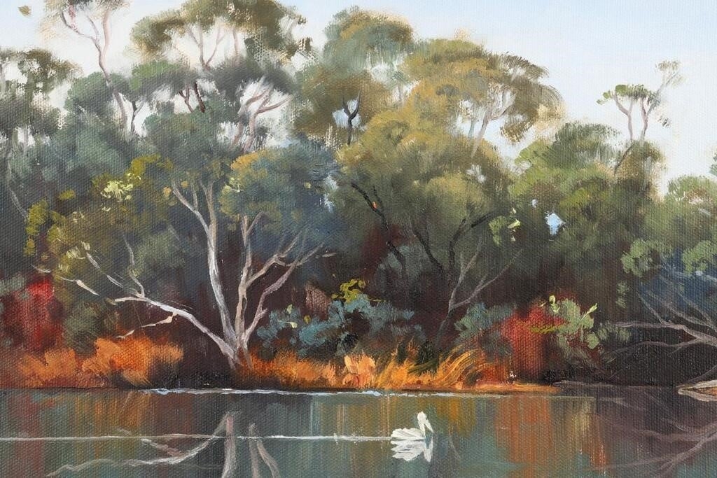 Robyn Collier | Untitled (Pelican on Lake) | MutualArt