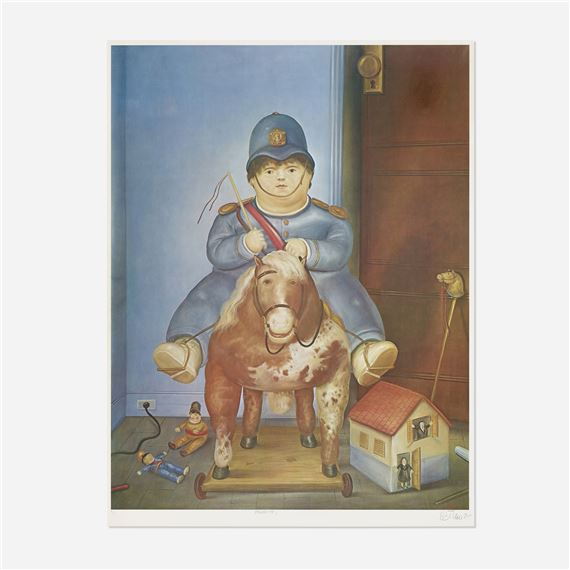 Fernando Botero | Pedrito on Horseback (1975) | MutualArt