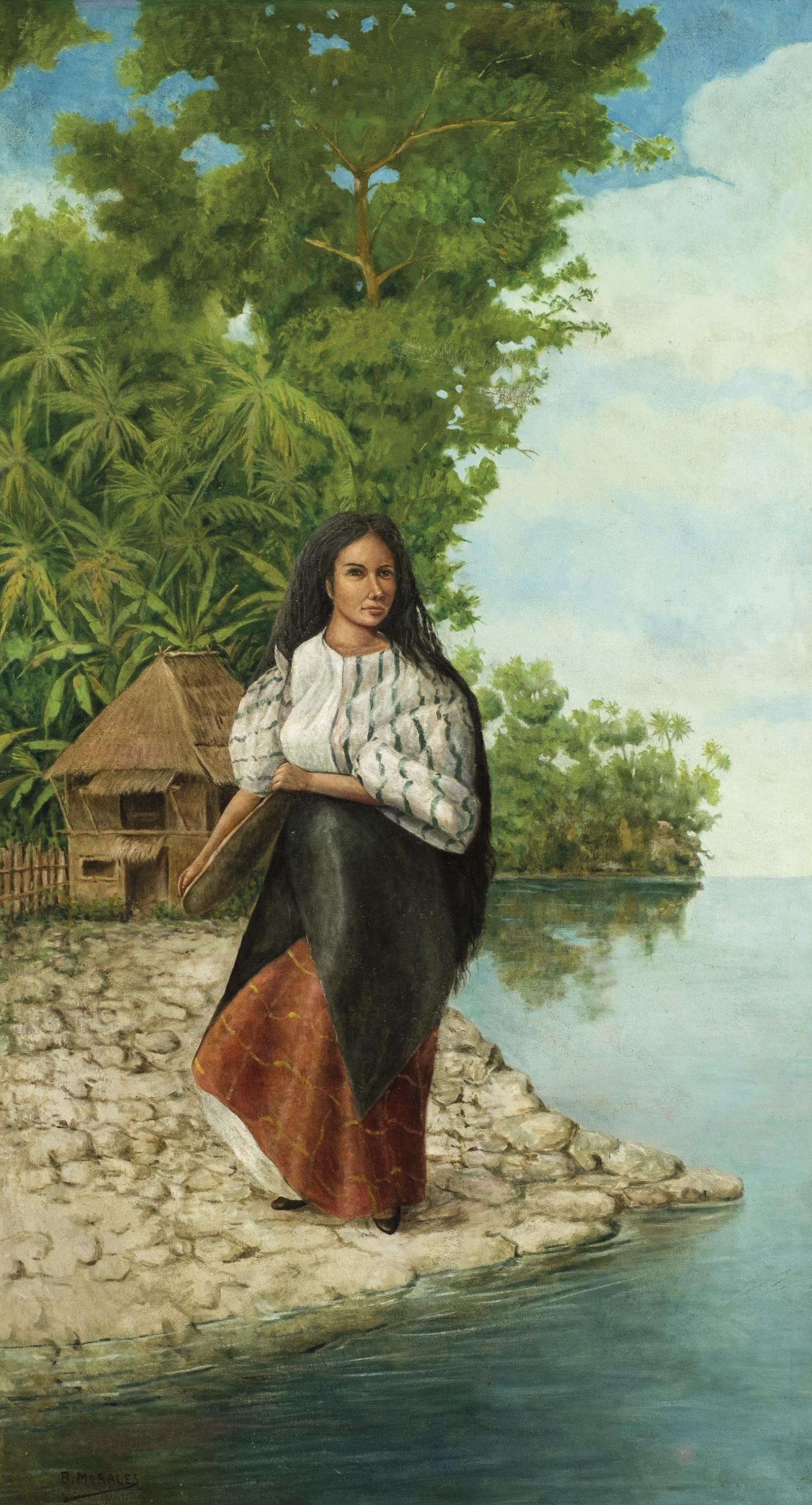 Bernardo Morales Soriano | Joven filipina junto al río | MutualArt