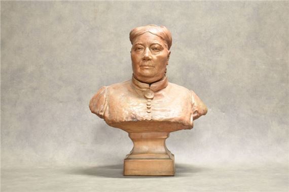 René Charles Masse | Bust of a woman with a cameo | MutualArt