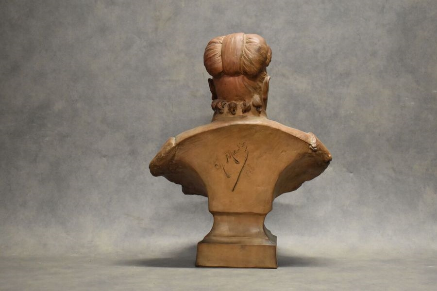 René Charles Masse | Bust of a woman with a cameo | MutualArt