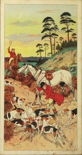 Harry Eliott | Print representing a hunting scene | MutualArt