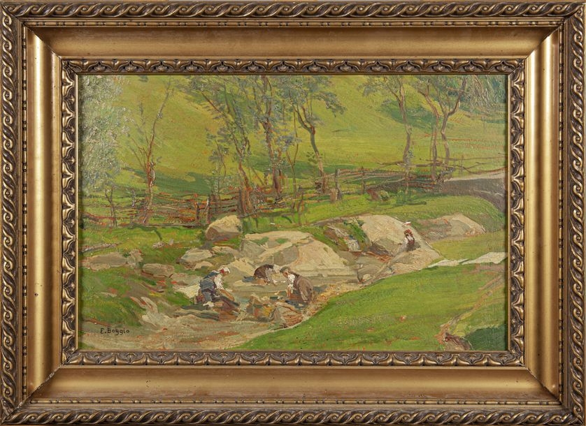 Emilio Boggio | Washerwomen | MutualArt