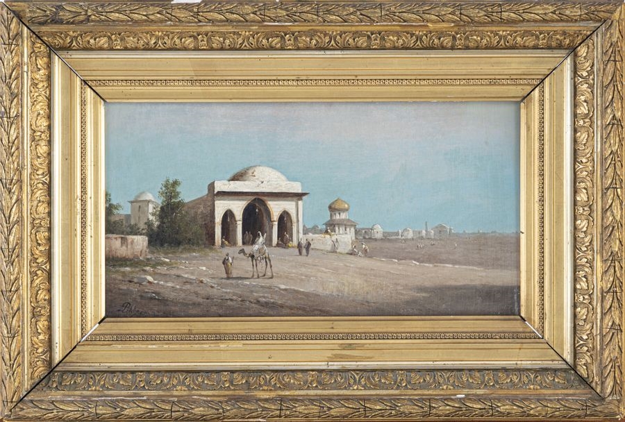 Orientalist School, 19th Century | Animated landscape of characters ...