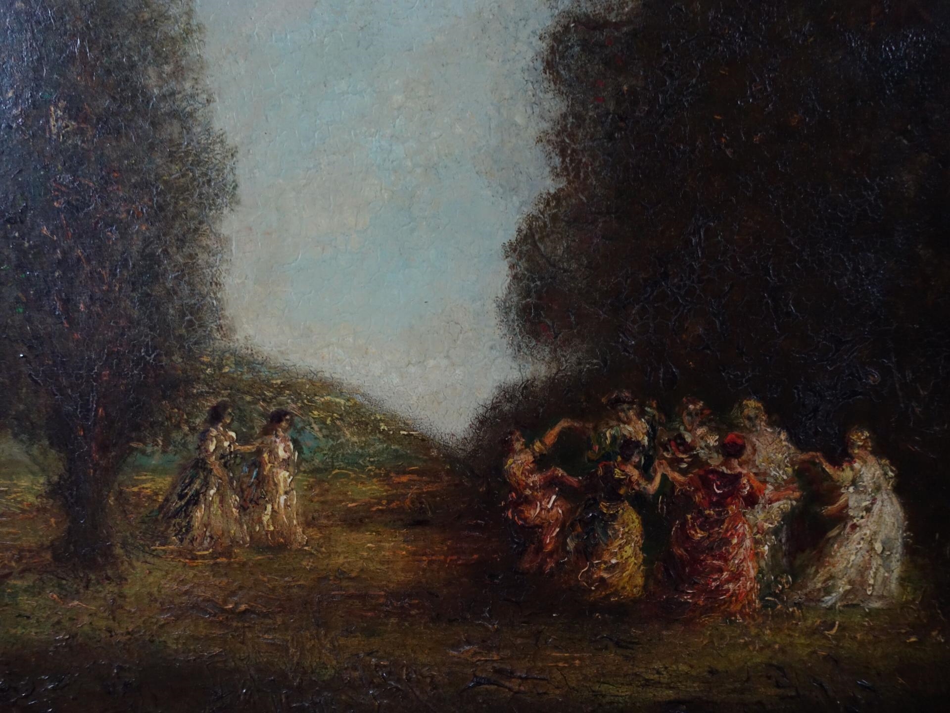 Adolphe Joseph Thomas Monticelli | Scène de danse dans un parc, la ...