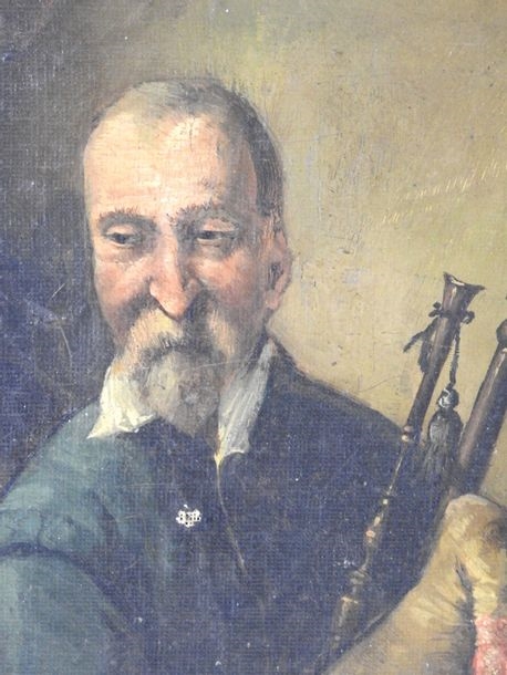 Flemish School, 19th Century | the musette player (1890) | MutualArt