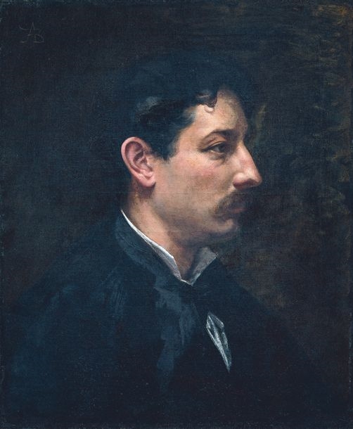 Albert Besnard | Portrait of a young man in profile | MutualArt
