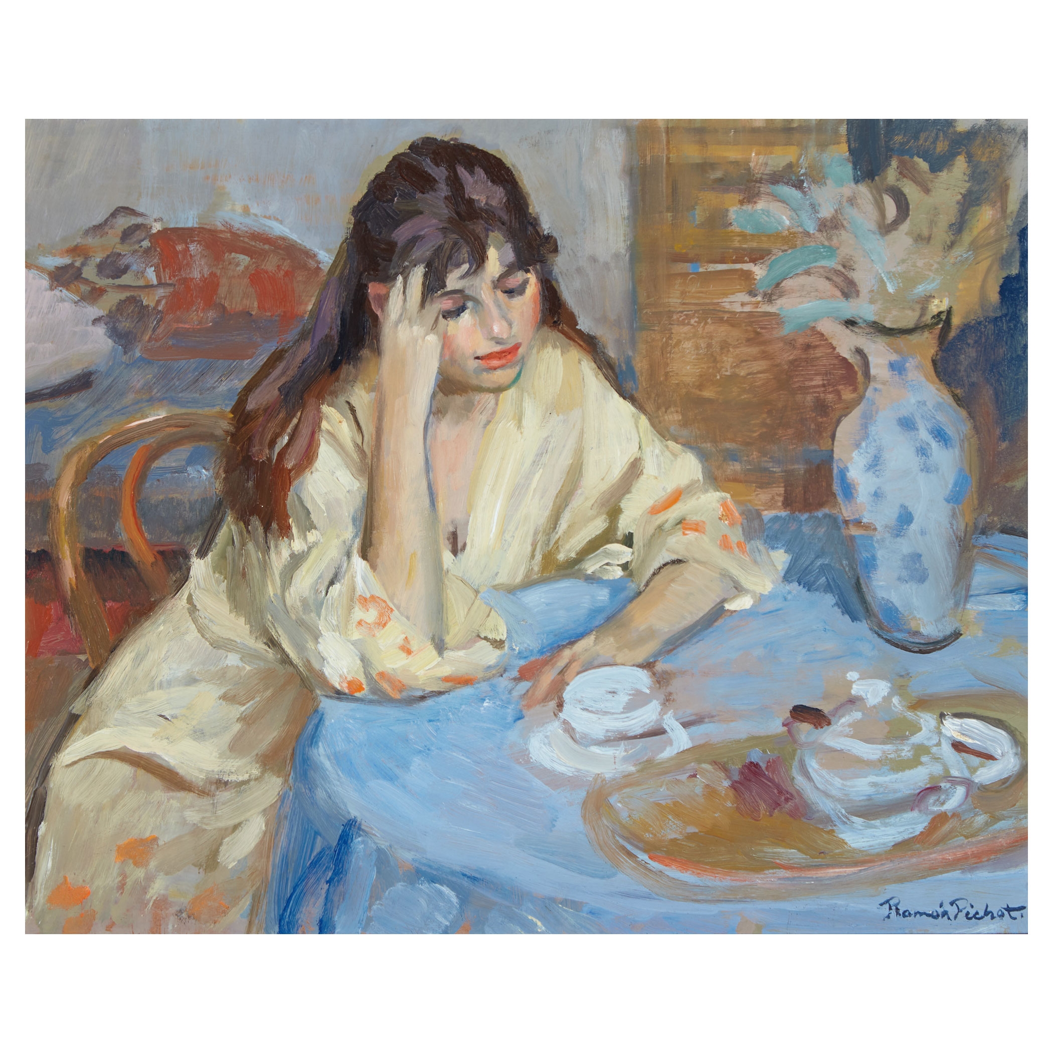 Ramón Pichot Soler | Joven en interior. | MutualArt