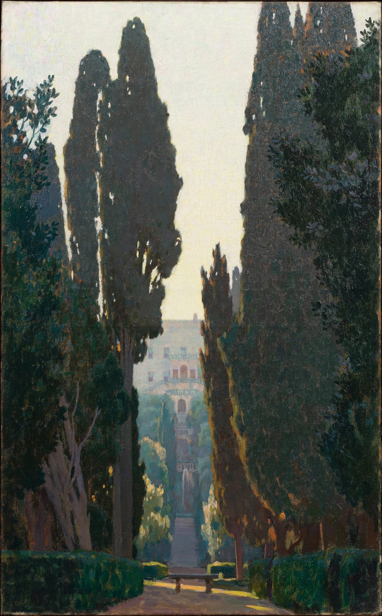 Georges Paul Leroux | View of the gardens of the Villa d’Este in Tivoli ...