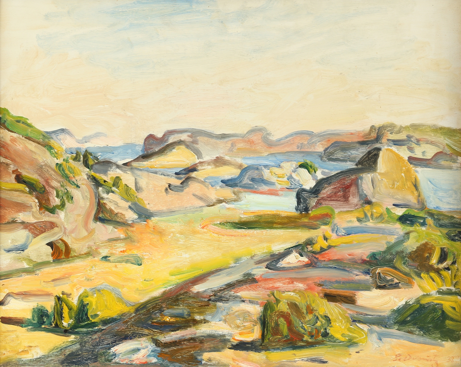 Per Deberitz | Kveldslys, badeplassen Skåtøy (1938) | MutualArt