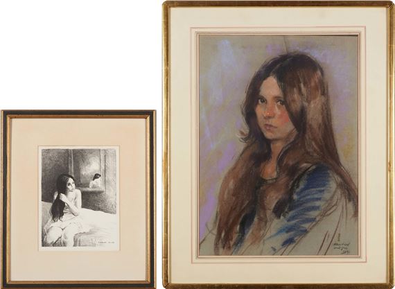 Raphael Soyer | Two Framed Works of Women: | MutualArt