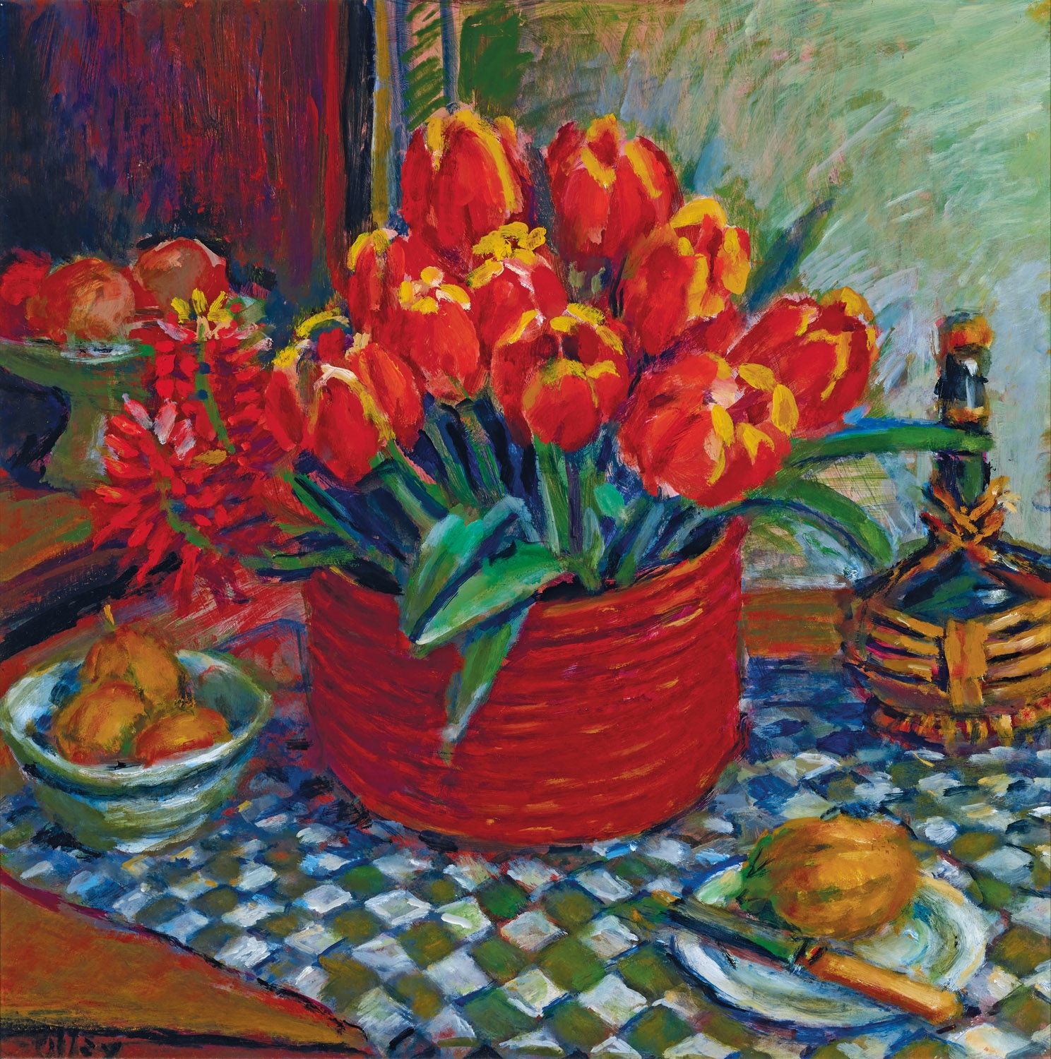 Margaret Olley | Columbines (1962) | MutualArt