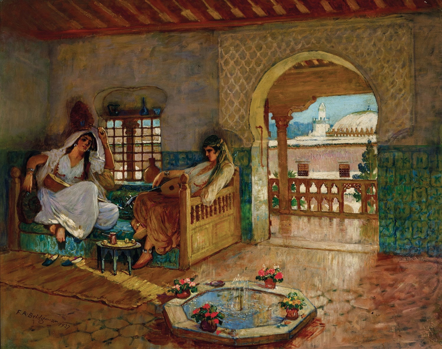 Frederick Arthur Bridgman | On the Terrace (1927) | MutualArt