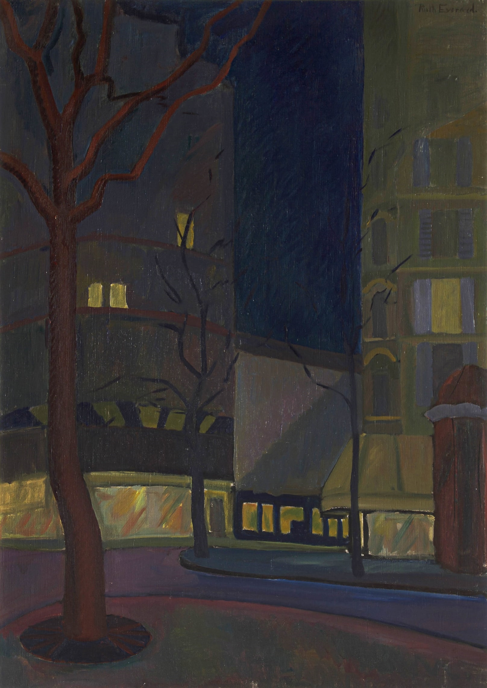 Ruth Everard-Haden | Rue de la Grande-Chaumière at Night | MutualArt